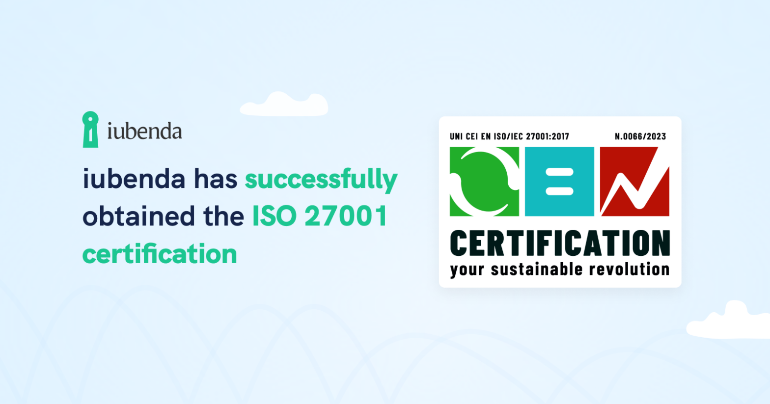 iubenda has successfully obtained the ISO 27001 certification | iubenda