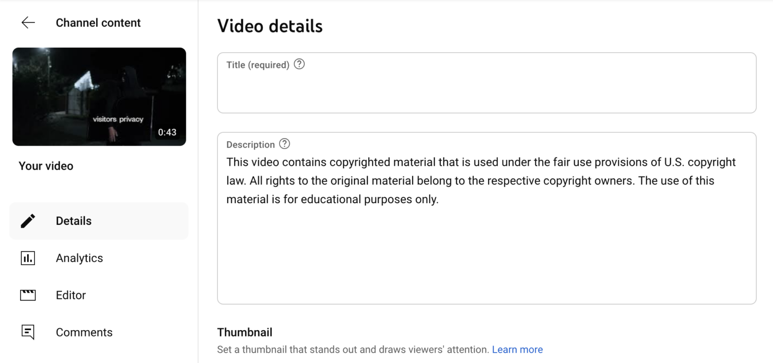 Youtube Disclaimer: When Do You Need It and How to Write One | iubenda